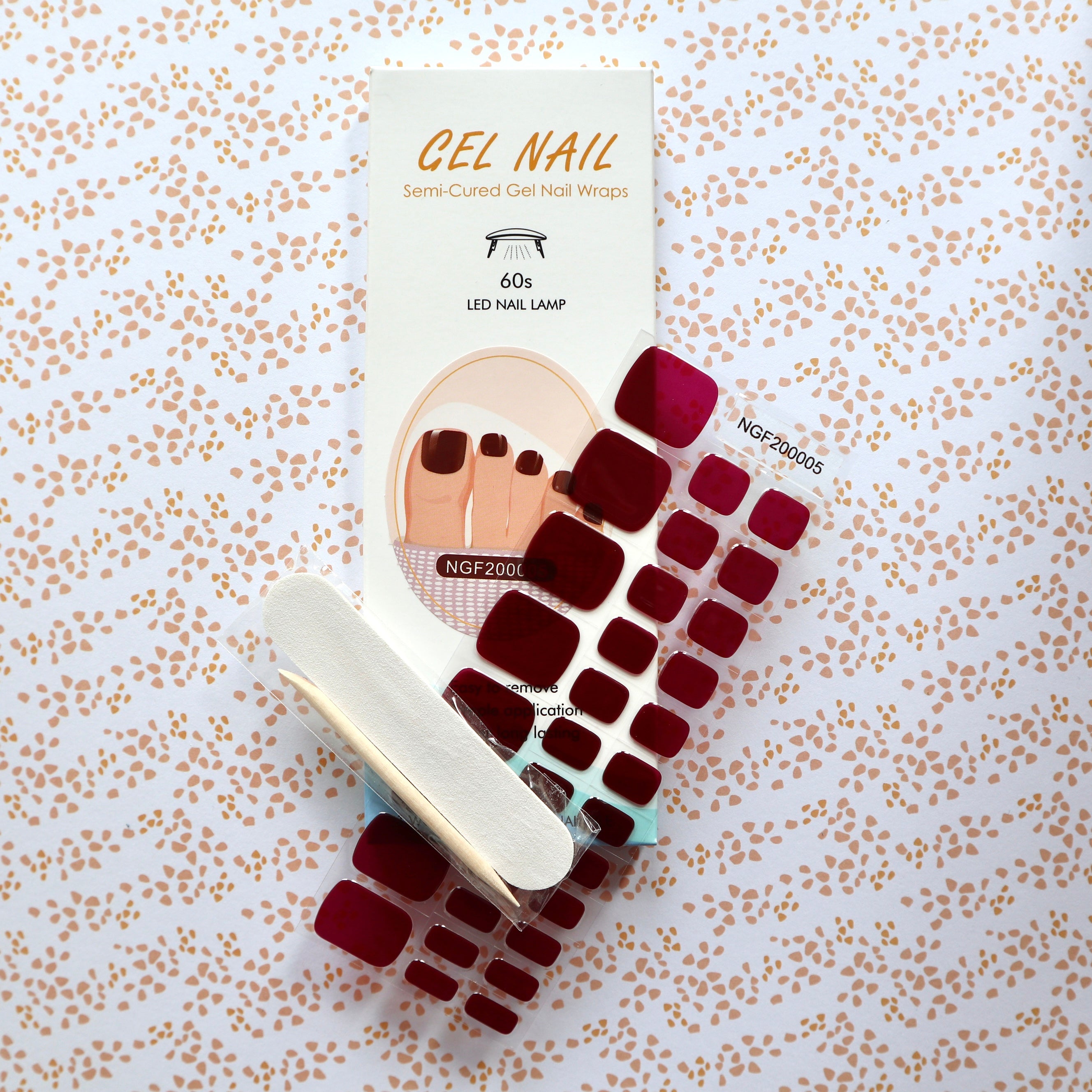 Pedi Red Wine - Gel – YellowSnails